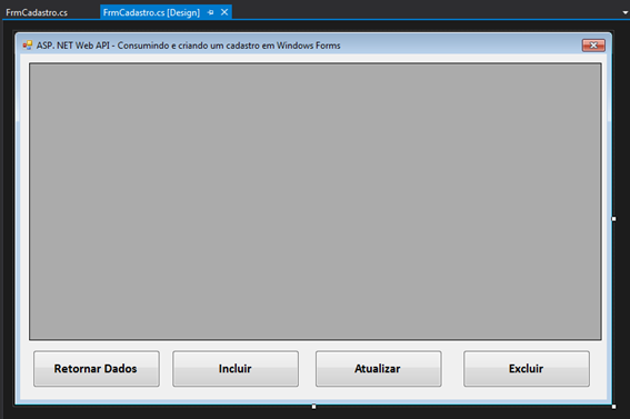 ASP. NET Web API - Consumindo e criando um cadastro em Windows Forms