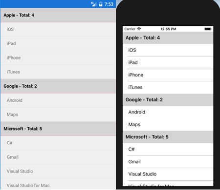 Xamarin Forms – ListView
